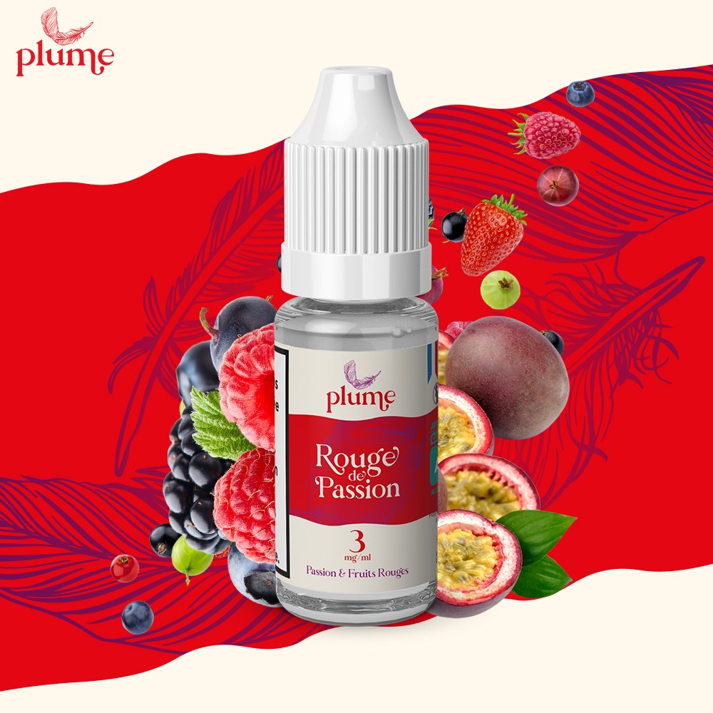 E-Liquid | Plume „Rouge de Passion“ 10ml - Vapoteurs Suisses