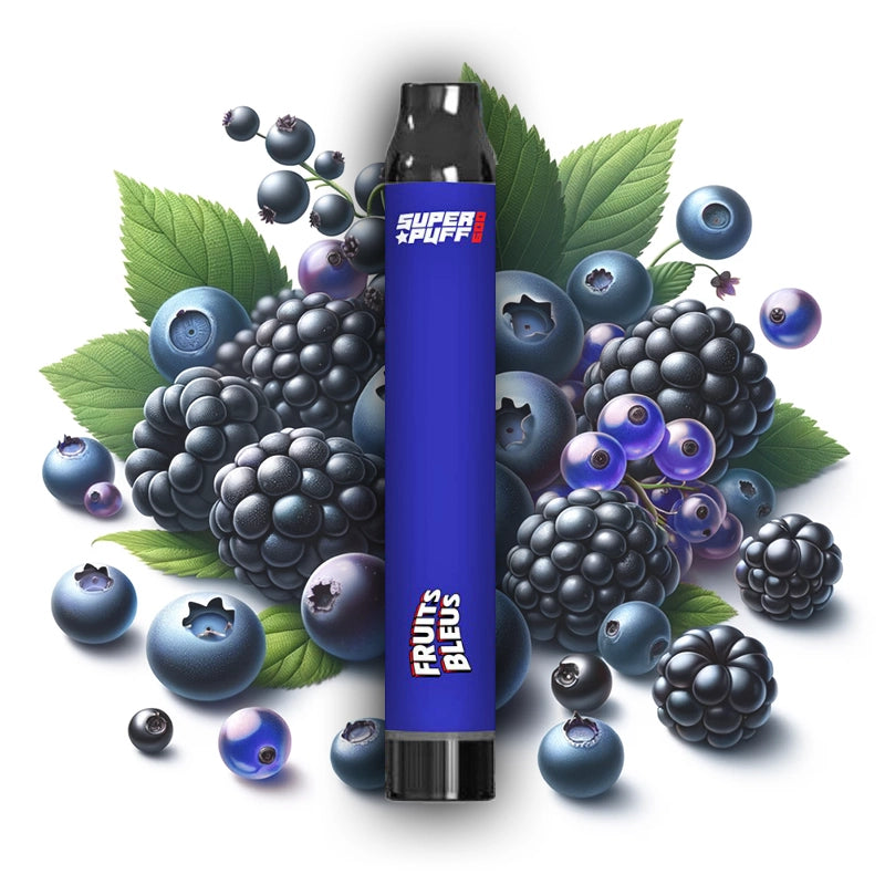E-cig jetable | Super Puff "Fruits Bleus" – Vapoteurs Suisses