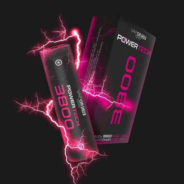 Accu 18650 "3800mAh" - PowerTech x2 - Vapoteurs Suisses